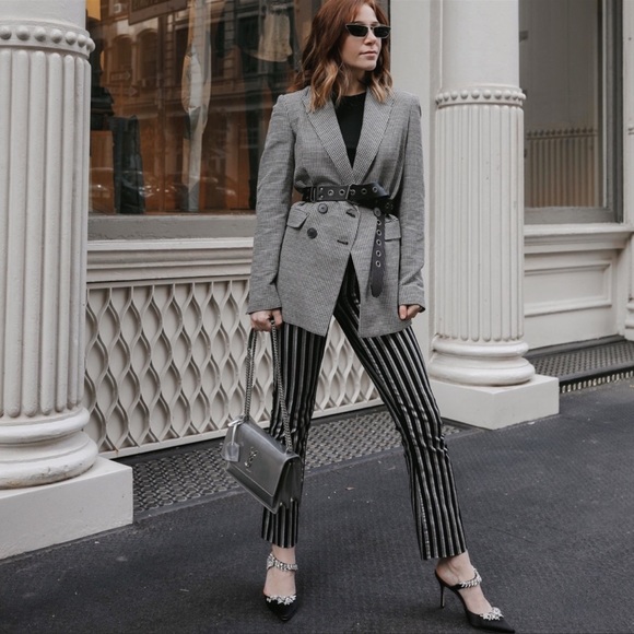 PAIGE | Jeans | Nwt Paige Black And Silver Striped Collette High Rise ...